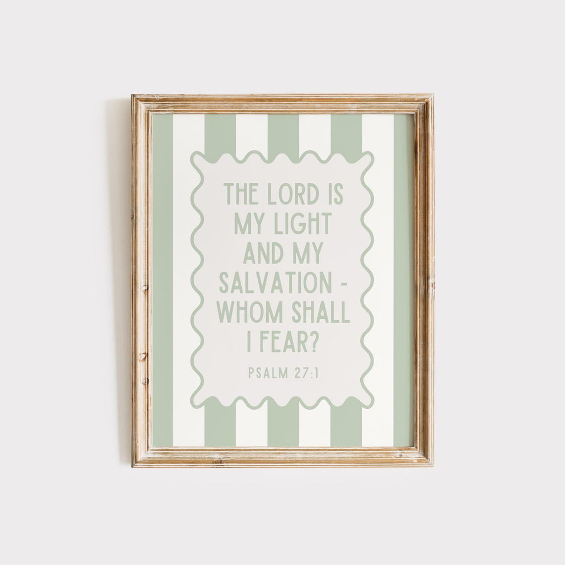 Psalm 27 Christian Wall Art Bible Verse Quote Coastal Granddaughter ...