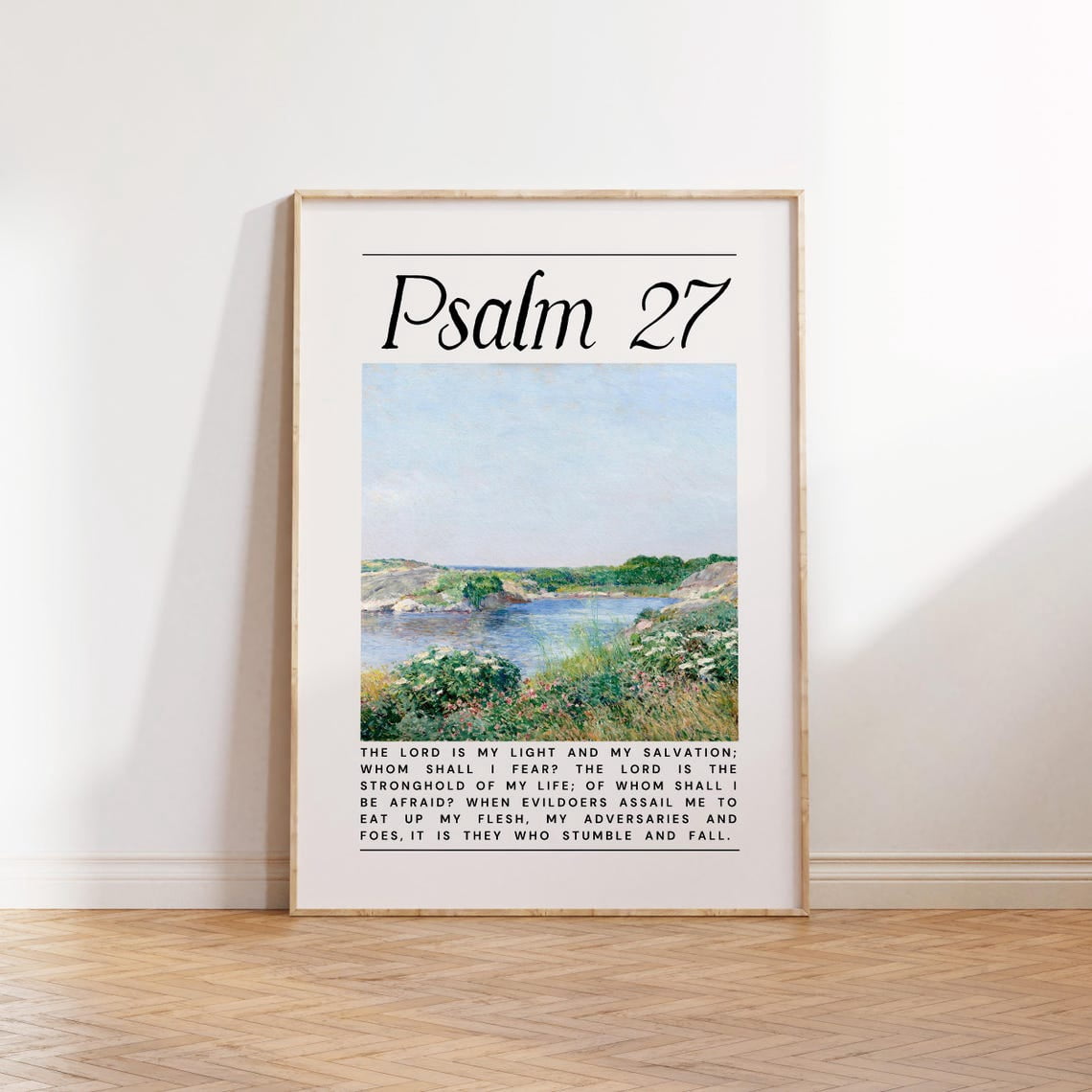 Psalm 27 Print, Coastal Wall Art, Bible Verse Wall Art, Coastal ...