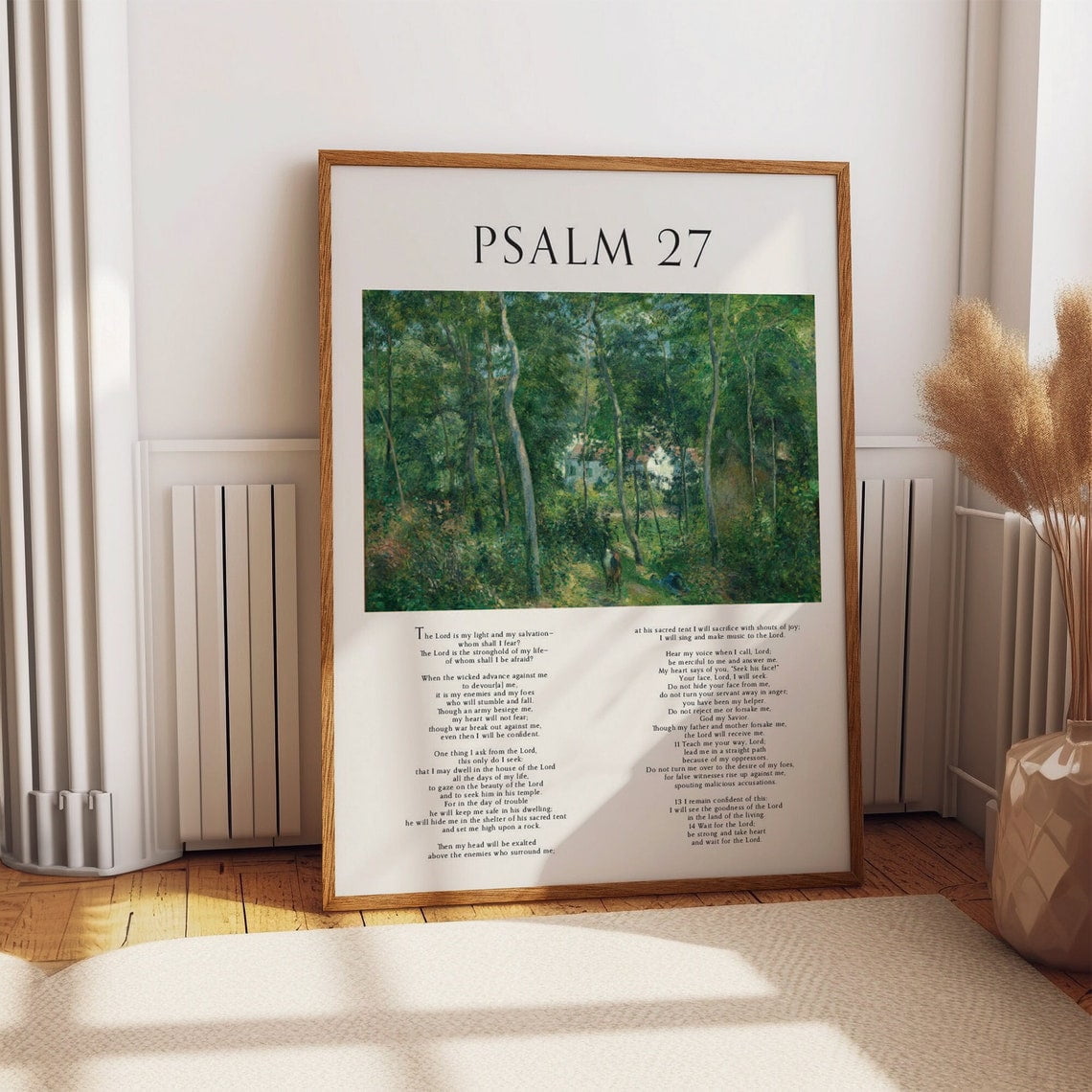 Psalm 27 Religious Quotes Wall Art Poster - Modern Christian Decor ...