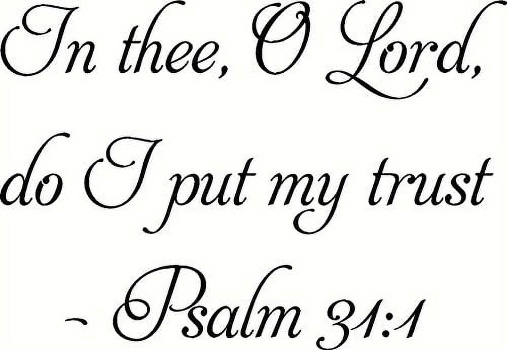 Psalm 31:1 Bible Verse Vinyl Wall Decal by Scripture Wall Art, 11"x22 ...