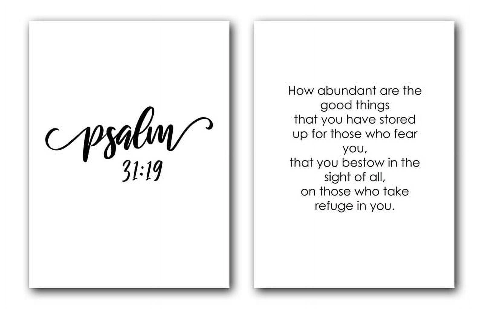 Psalm 31:19, Bible Verse, Home Wall Art Decor, Set of 2 Poster Prints ...