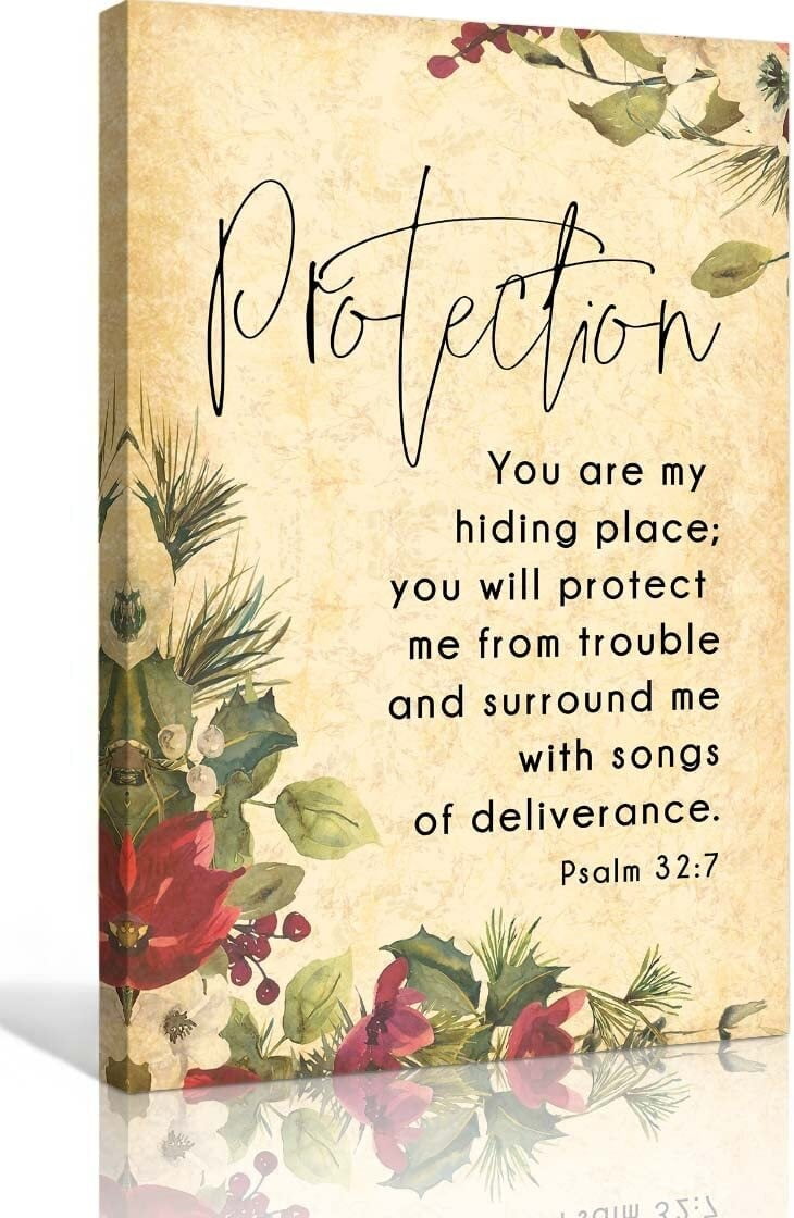 Psalm 32 7 Bible Verse Wall Art Bible Poster Pictures Paintings for ...