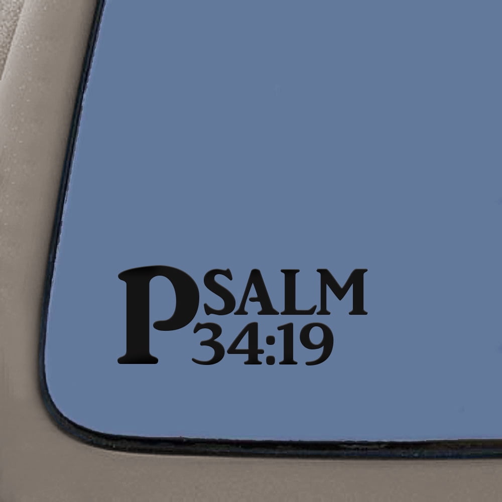 Psalm 34:19 Bible Verse Decal Sticker | 7.5-Inches By 3-Inches ...