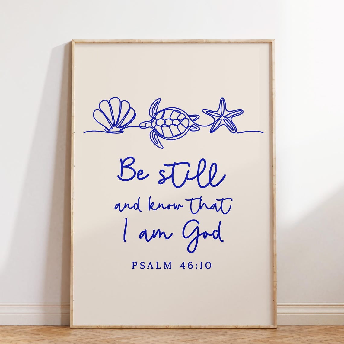 Psalm 46:10 Print, Costal Wall Art, Nautical, Christian Poster, Bible ...