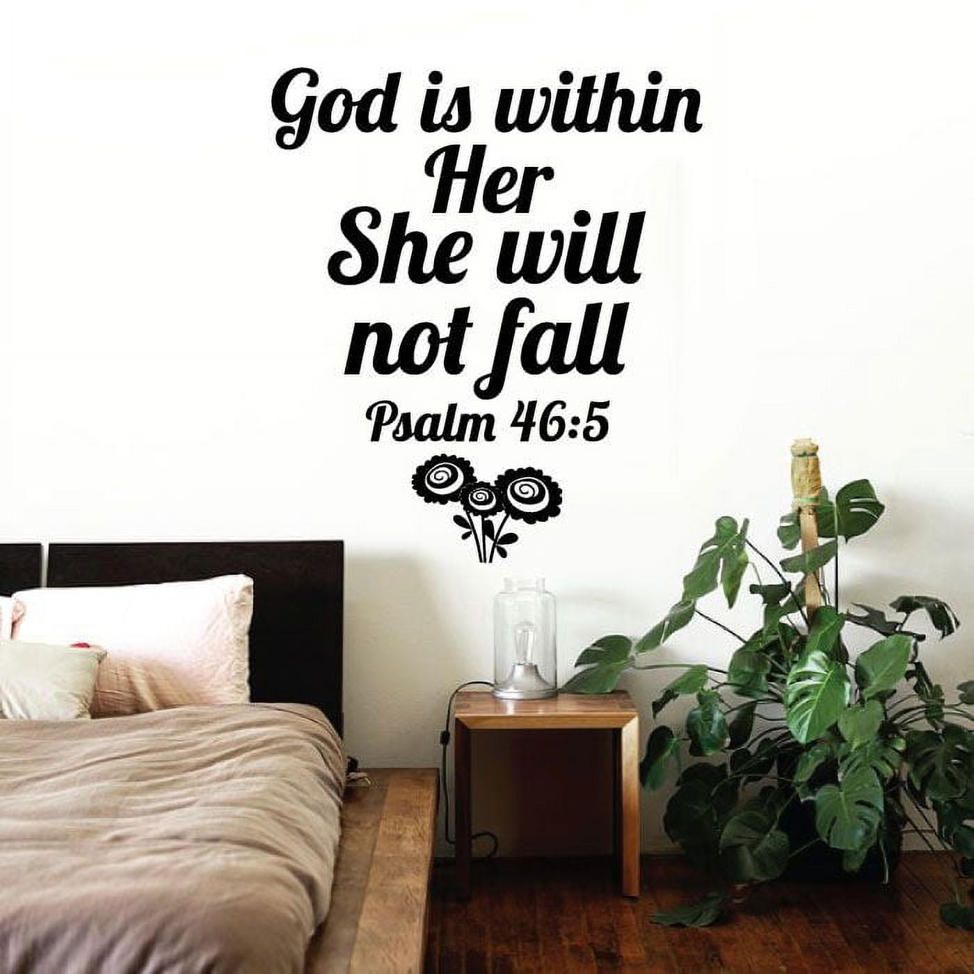 Psalm 46:5 God Is Within Her She Will Not Fall - Bible Verse Vinyl Wall ...