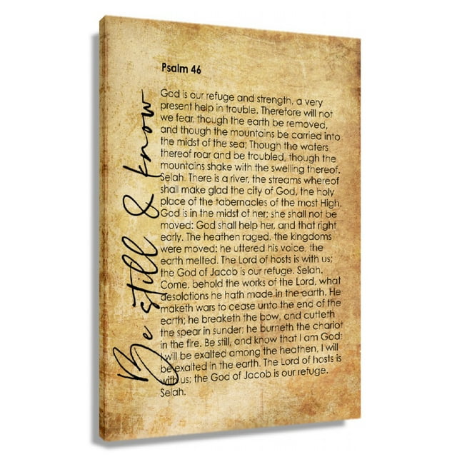 Psalm 46 Bible Quote Wall Art Scripture Posters Poster Kitchen ...