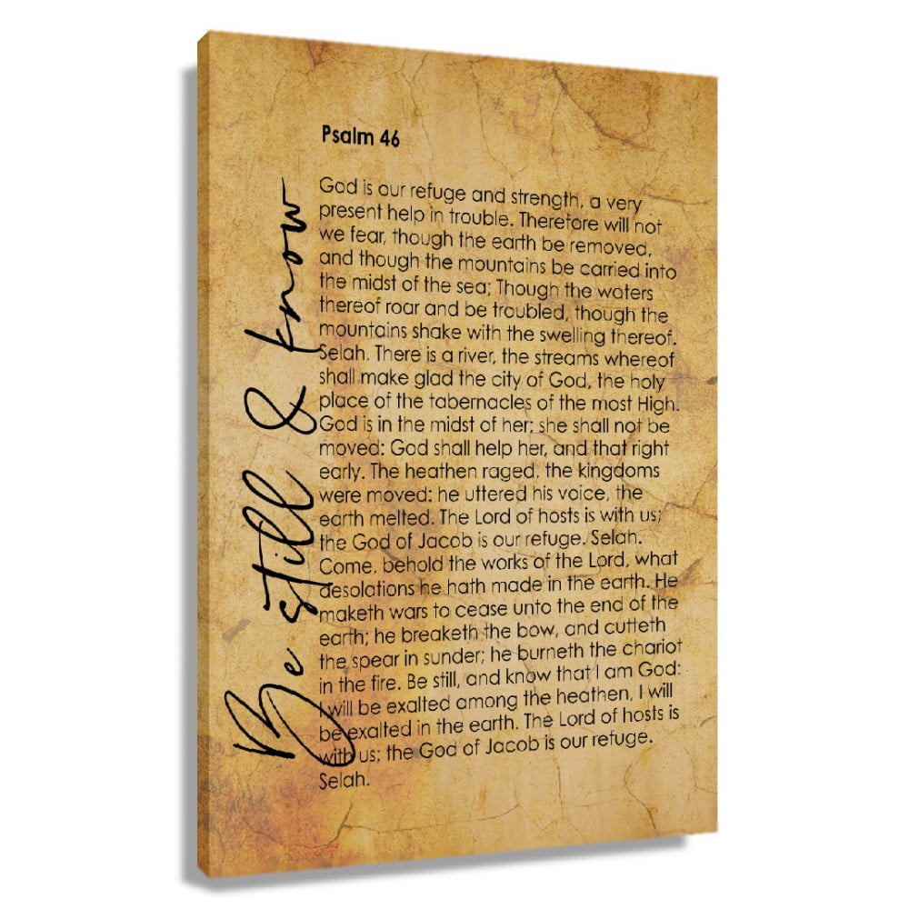 Psalm 46 Bible Scripture Wall Art Bible Poster Landscape Vertical ...