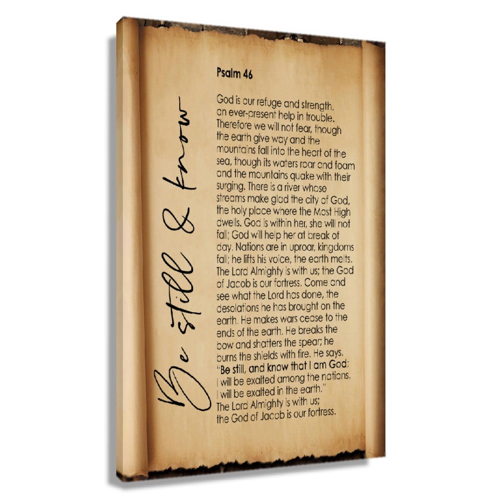 Psalm 46 Bible Verse Wall Art Vintage Scripture Posters Wall Hanging ...