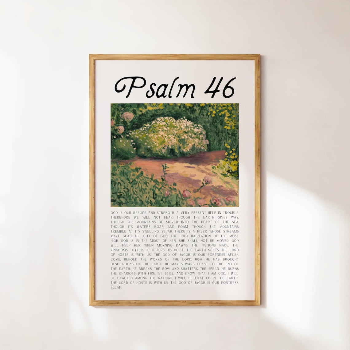 Psalm 46 Print, Jesus Art, Bible Verse Wall Art, Christian Wall Art ...