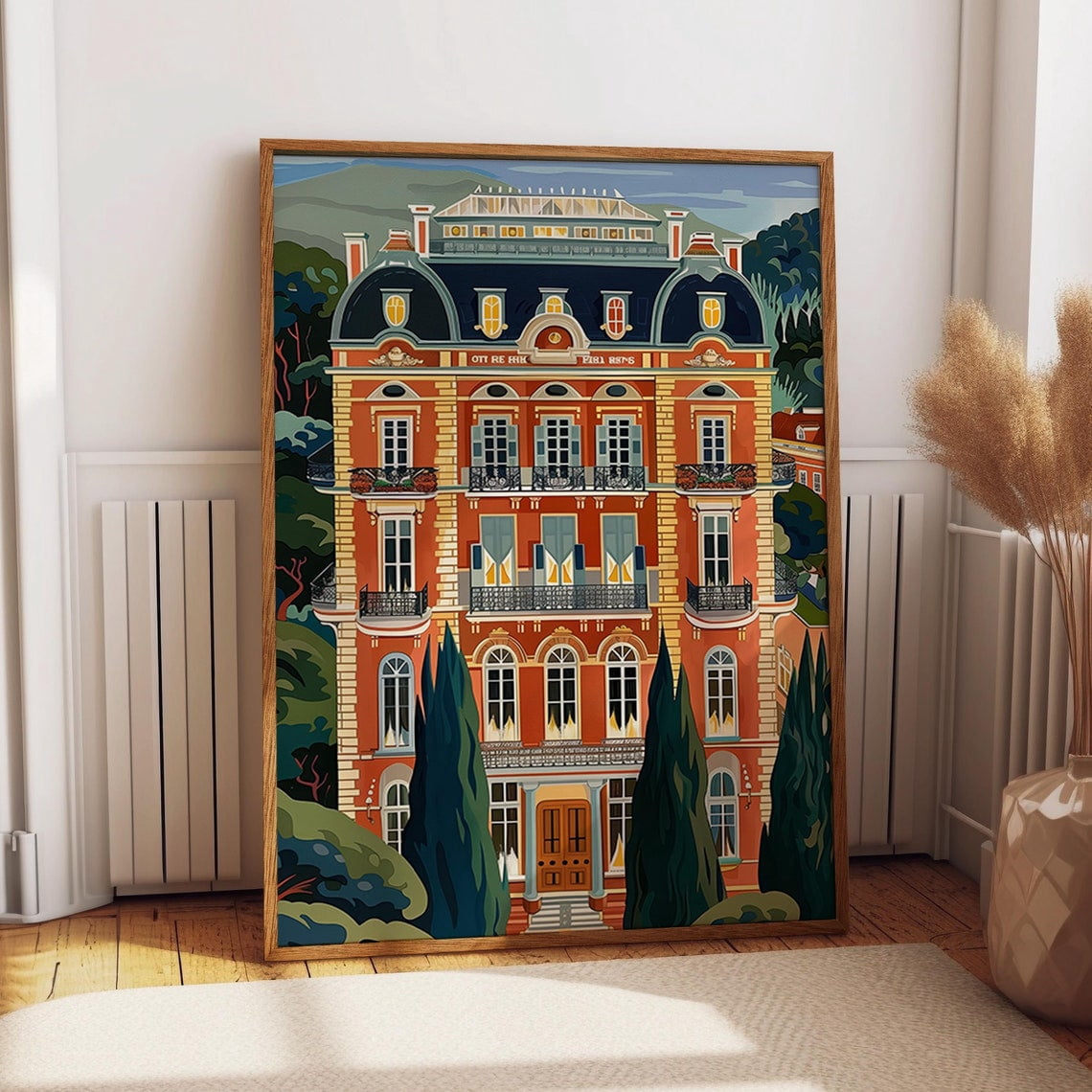 Classic European Mansion Art Poster - Historical French Chateau ...