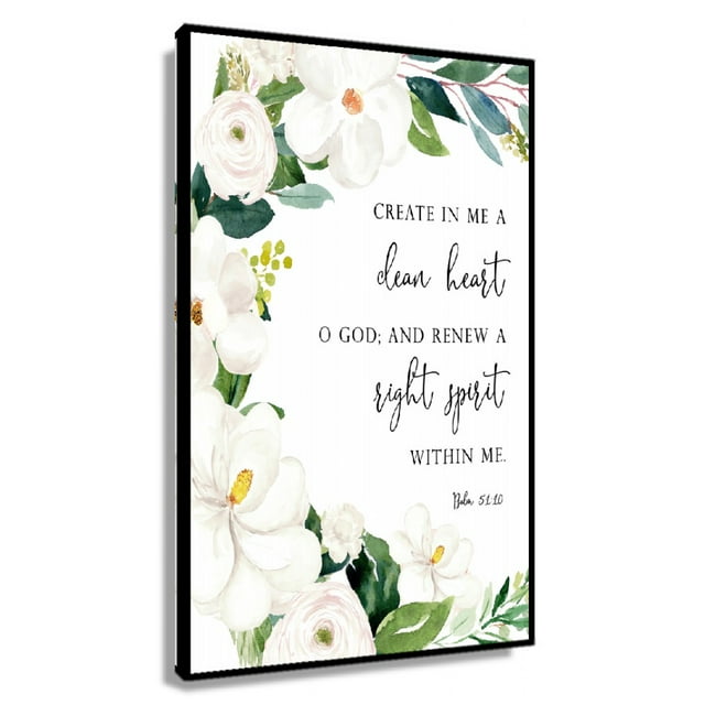 Psalm 51 10 Clean Heart Bible Verse Printable Wall Art, Christian Wall ...