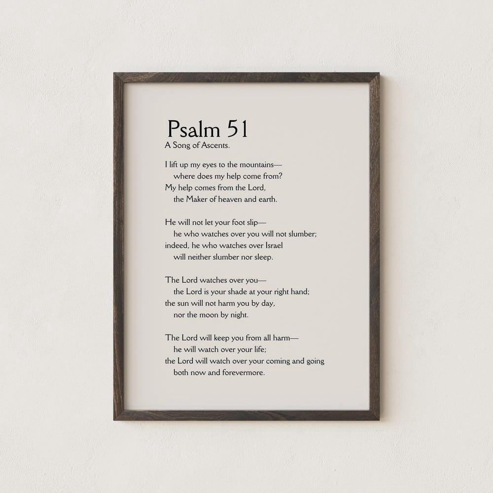 Psalm 51 Print Christian Wall Art Bible Verse Poster Scripture Home ...