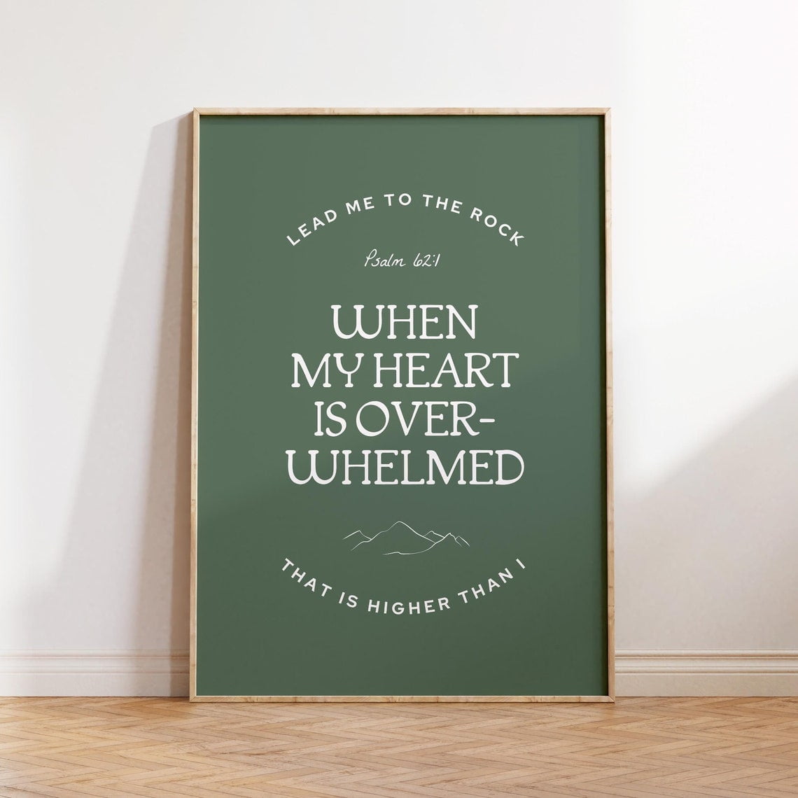 Psalm 62:1 Christian Wall Art Quote Wall Art Bible Verse Poster ...