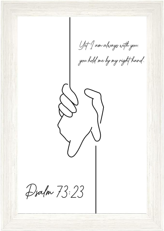 Psalm 73:23 Christian Wall Art – Inspirational Scripture Decor – Bible ...