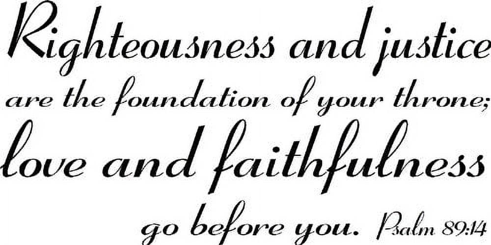 Psalm 89:14, Bible Verse Vinyl Wall Decal by Scripture Wall Art, 11"x22 ...