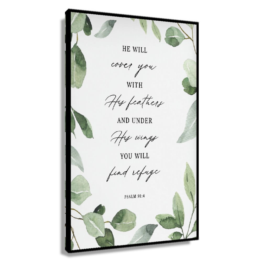 Psalm 91 4 He Will Cover You Bible Verse Wall Art, Printable Wall Art ...
