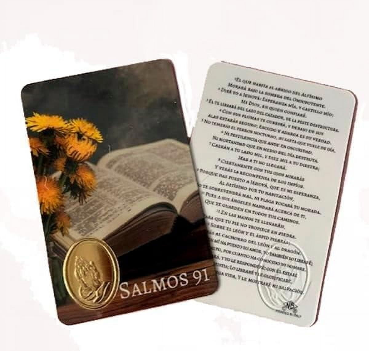 Psalm 91 Art Holy Prayer Cards in Spanish, Inspirational Bible Verse ...