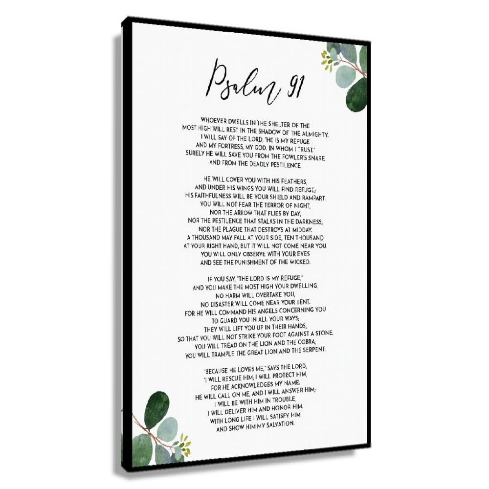Psalm 91 Bible Verse Wall Art, Printable Wall Art, Bible Verse ...