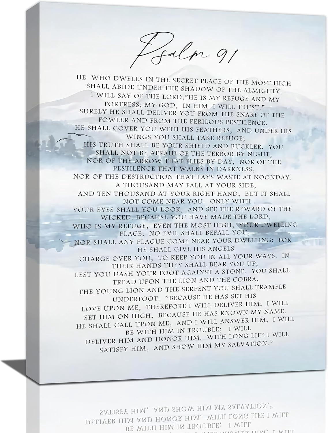 Psalm 91 Decor Wall Art Bible Verse Scripture Christian Religious ...