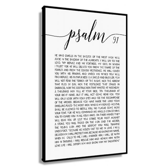 Psalm 91 My Refuge My Fortress Bible Verse Wall Art, Printable Wall Art ...