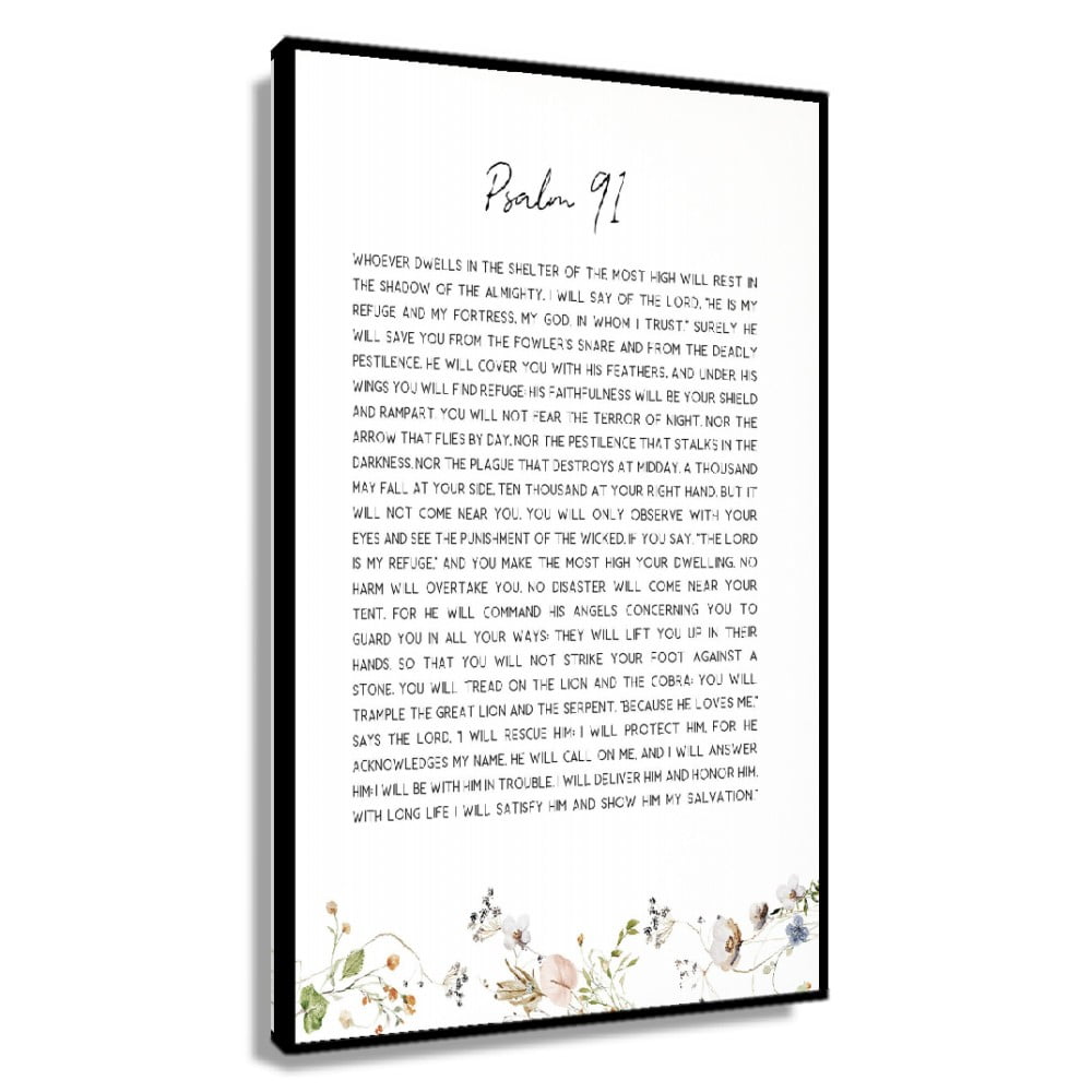 Psalm 91 Scripture Wall Art Bible Verse Wall Art Christian Home Decor ...