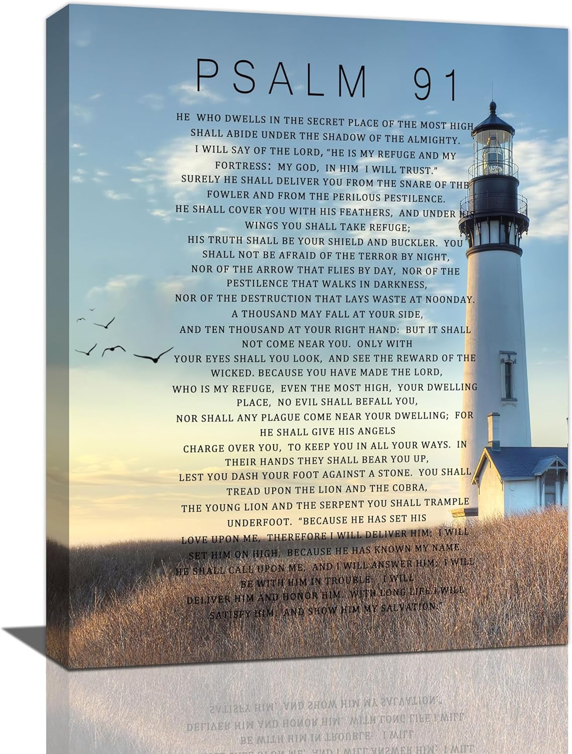 Psalm 91 Wall Art Bible Verse Pictures Wall Decor Christian Scriptures ...