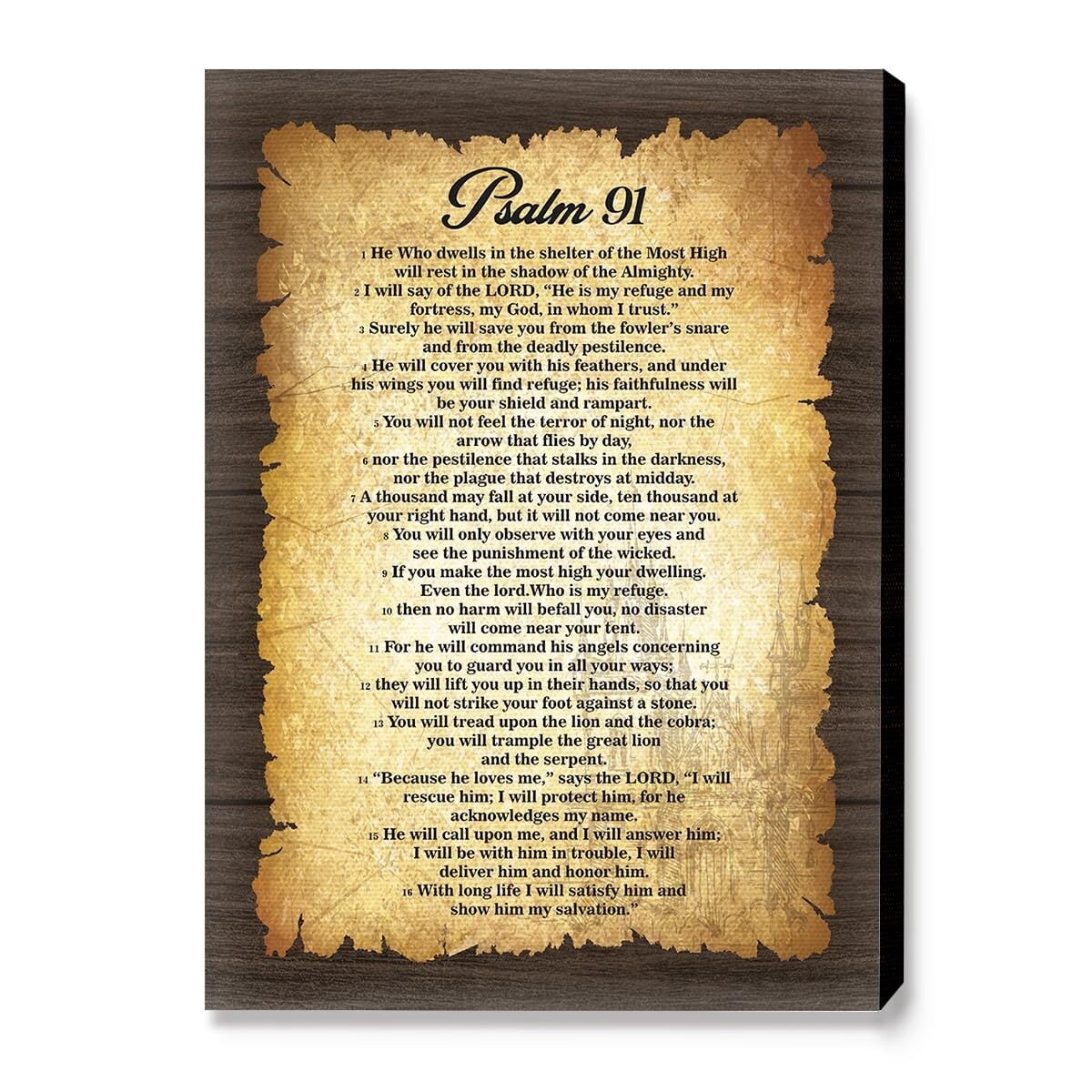 Psalm 91 Wall Art,Inspirational Bible Verses Wall Decor,Religious ...