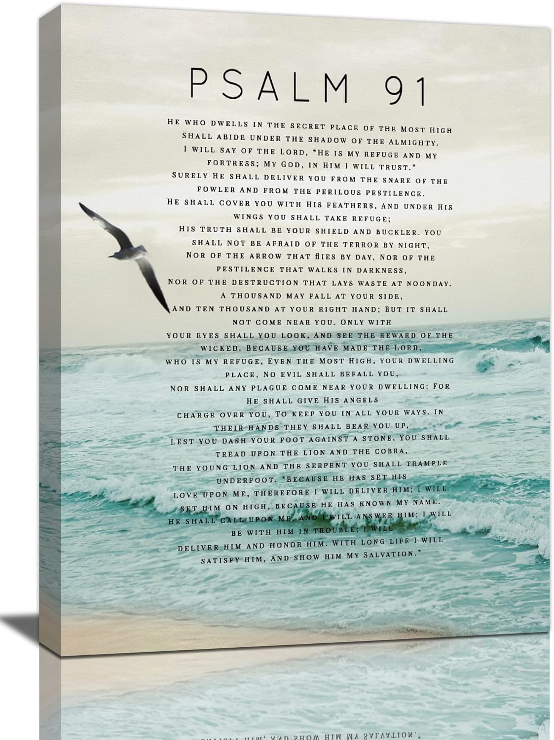 Psalm 91 Wall Art Scripture Wall Decor Bible Verse Canvas Prints ...