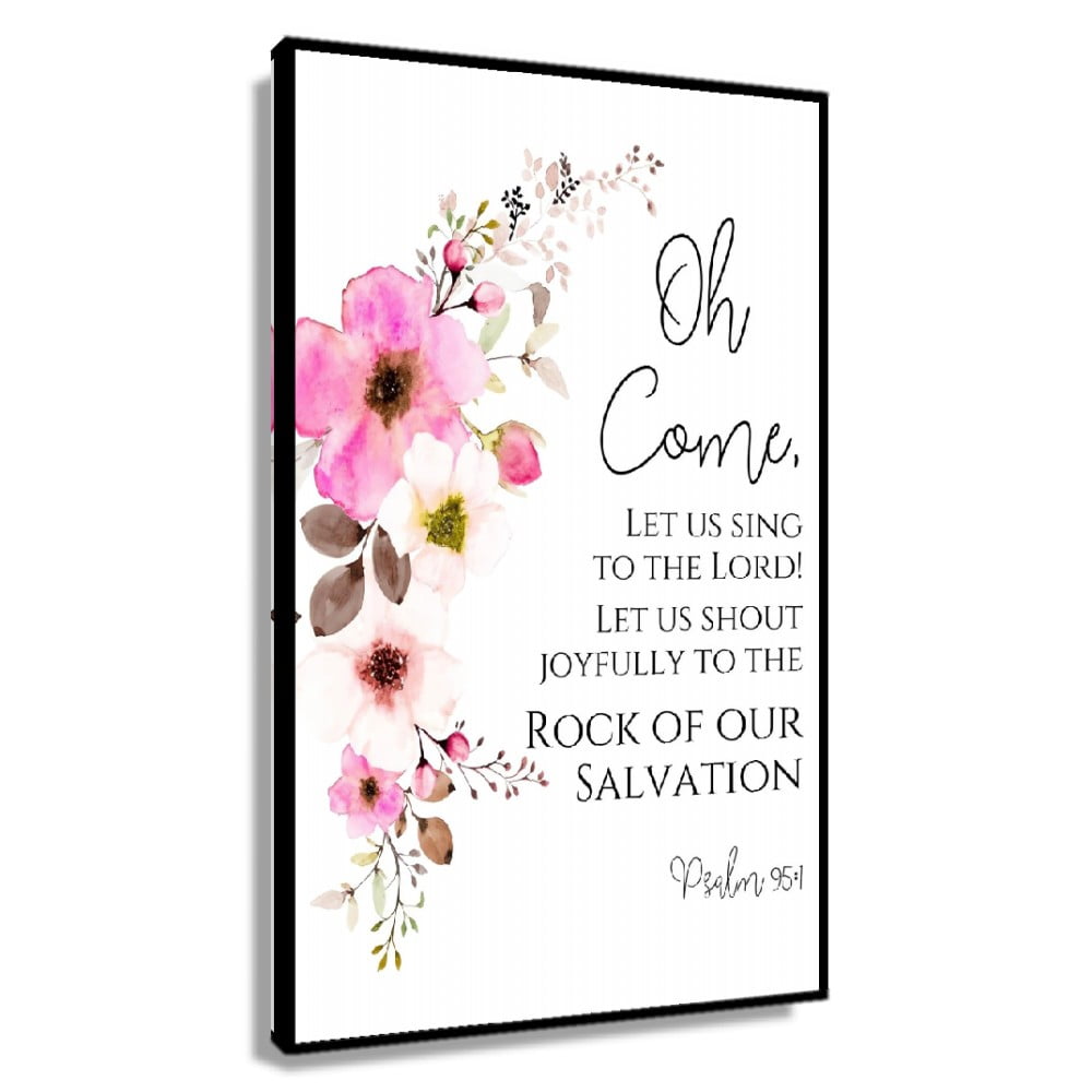 Psalm 951 with Pink Flower Printable Artoh Come Us Sing Print Christmas ...