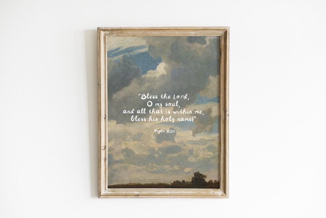 Psalm One Hundred Three One Scripture Poster, Unframed Size 24x36 ...