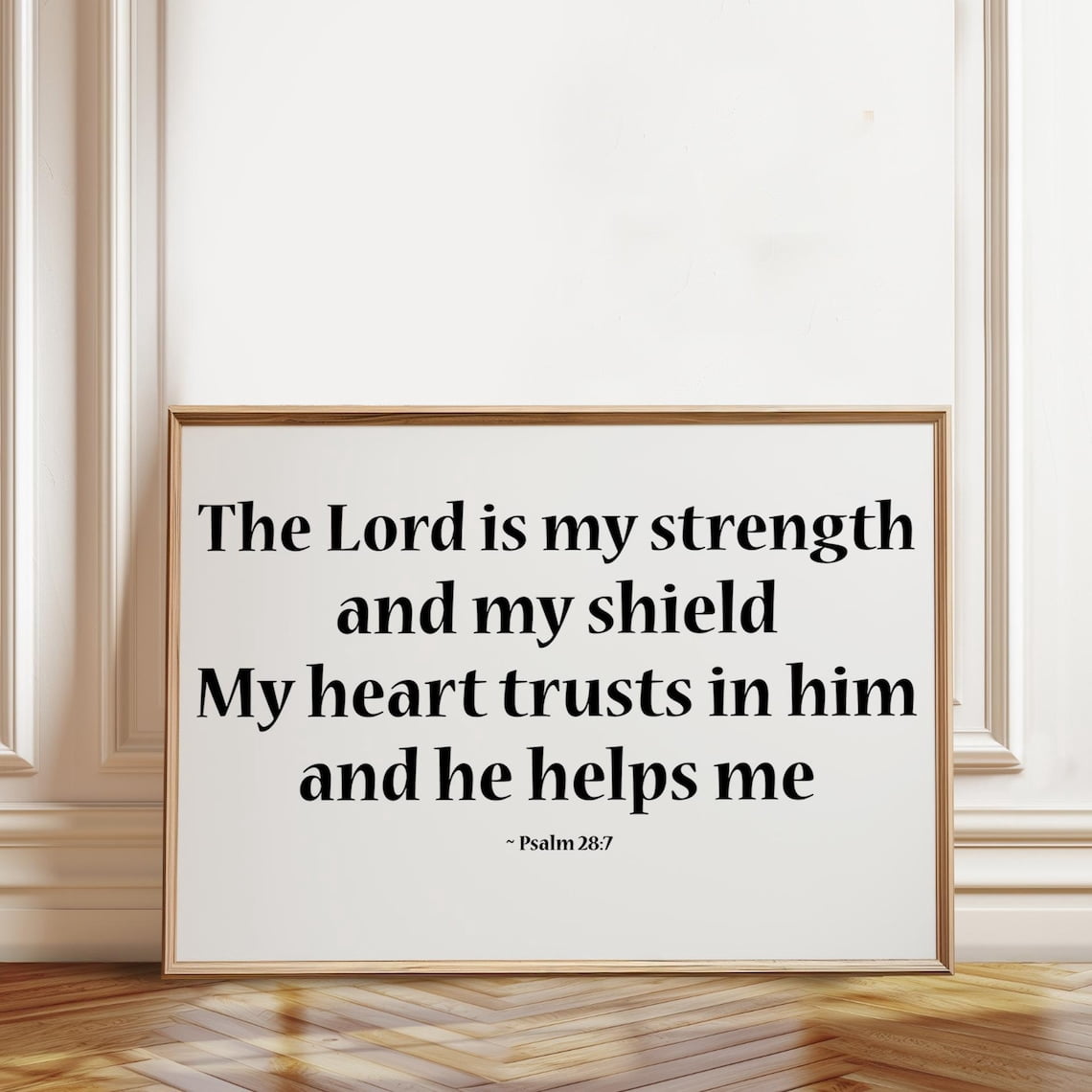 Psalm Quote Bible Verse Motivational Faith Wall Artwork, Unframed ...