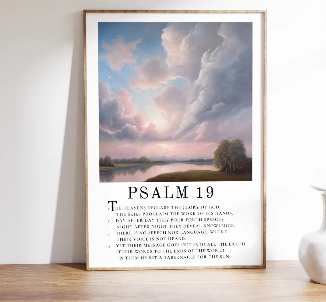 Psalm Wall Art - Printable Bible Verse Wall Art For Framing - Scripture ...