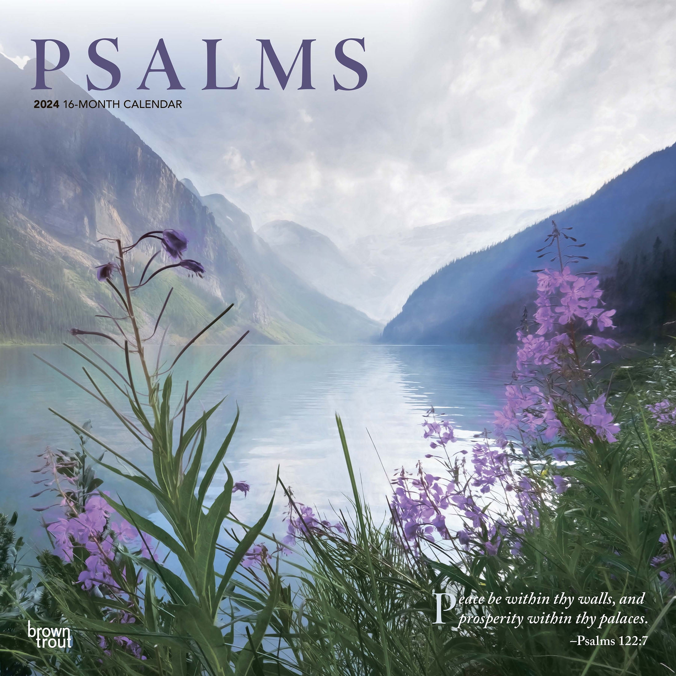 "BrownTrout 2024 Psalms Monthly Square Wall Calendar, 12x24 ...