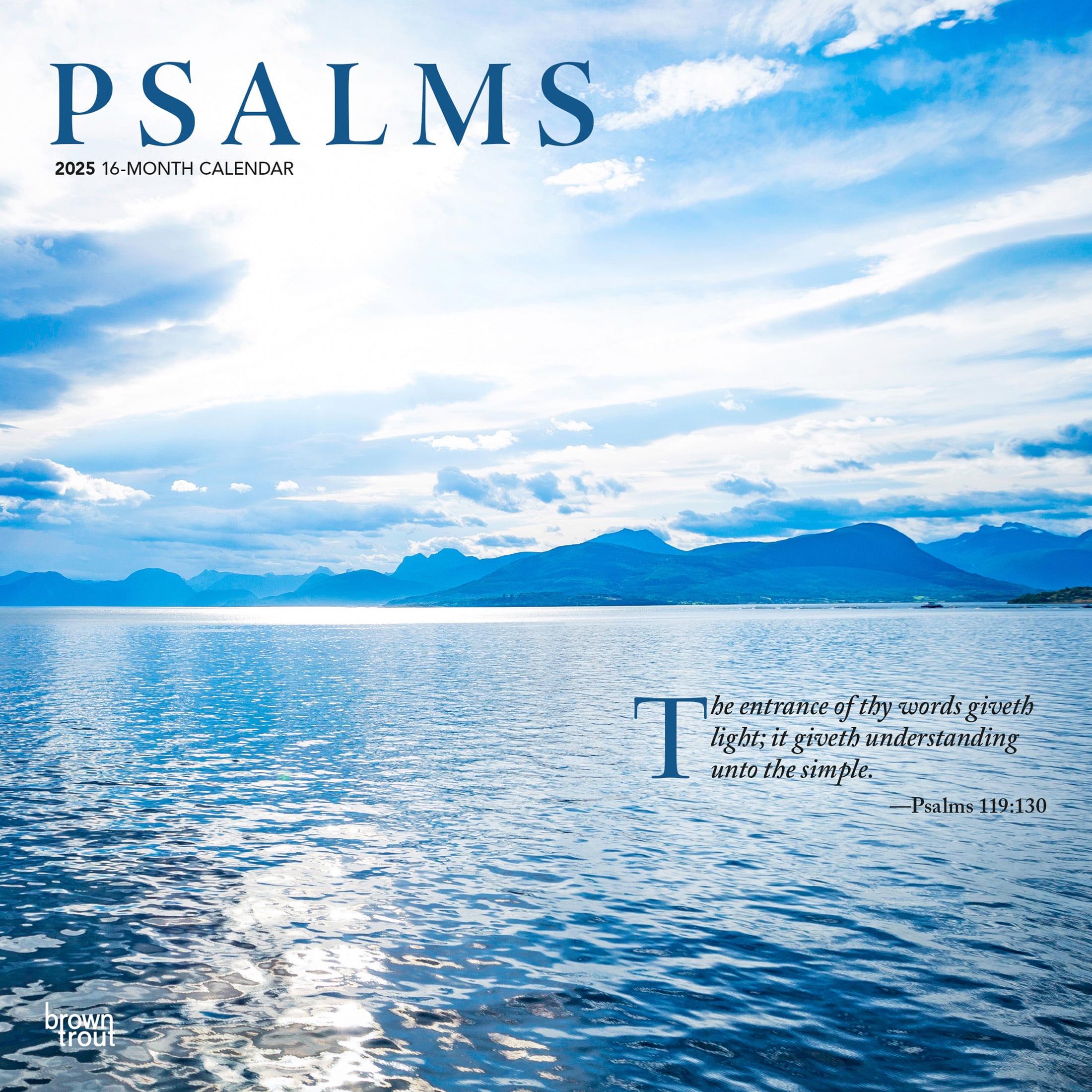 Psalms | 2025 12x24" (Hanging) Square Wall Calendar | BrownTrout ...