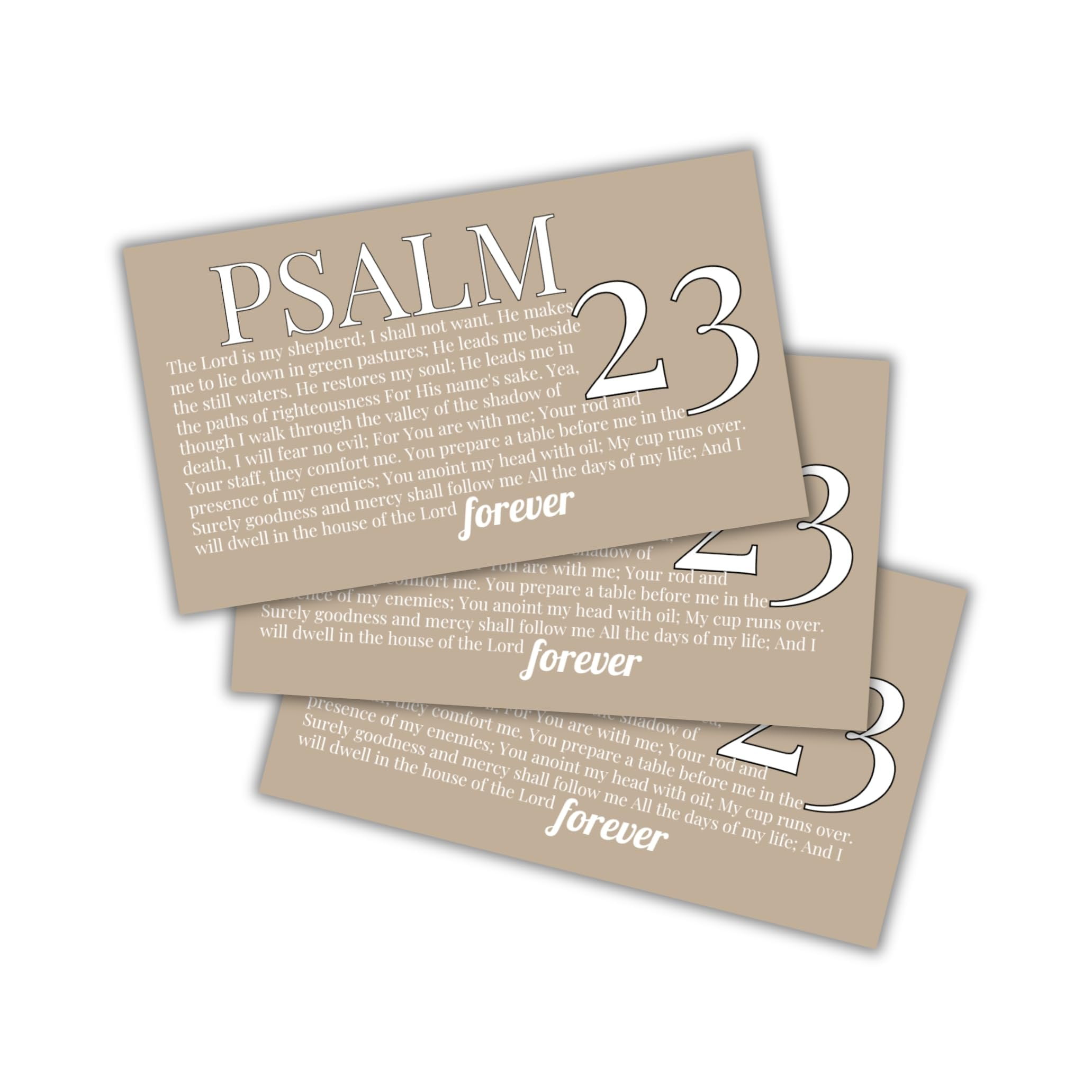 Psalms 23 Bible Verse Wallet Card 30pk 3.5x2 The Lord is My Shepherd ...