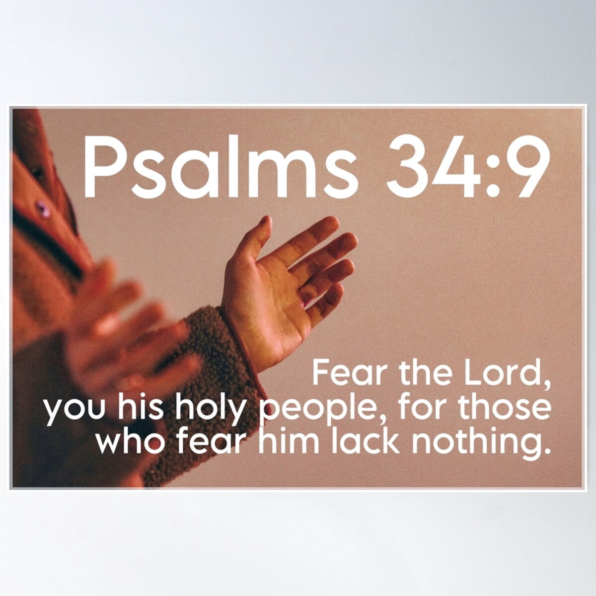 Psalms 34:9 Poster Wall Art, Modern Wall Decor For Living Room Bedroom ...