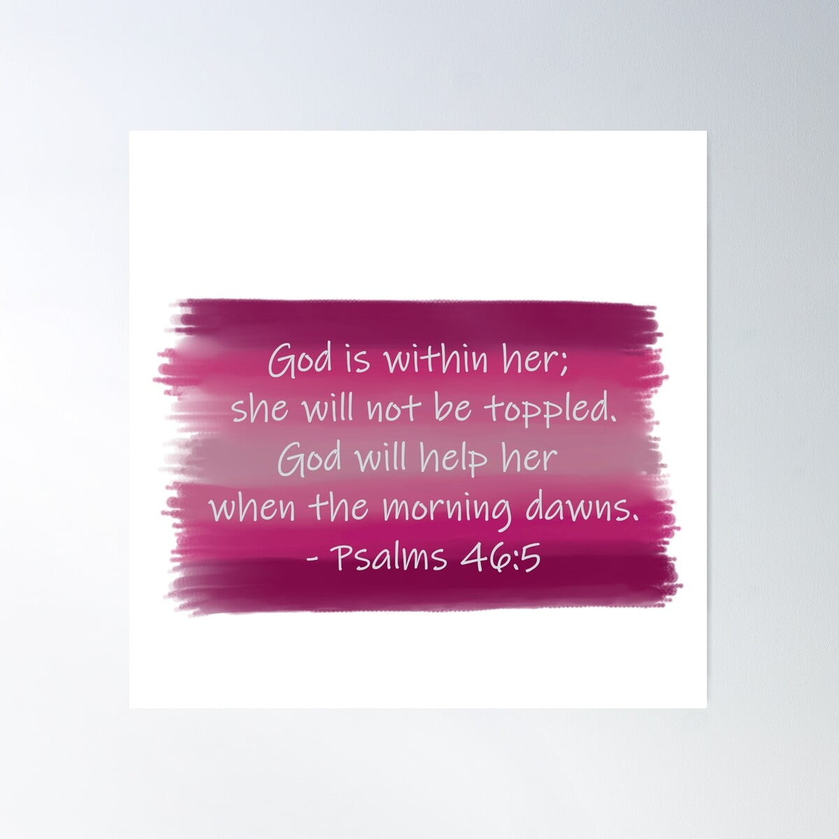 Psalms 46:5 - Bible Verse Poster Wall Art, Modern Wall Decor For Living Room Bedroom, 30x30 ...