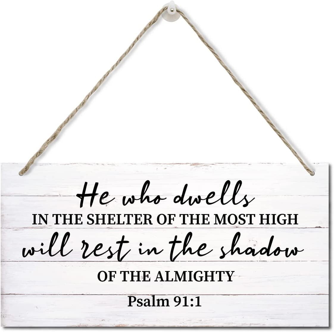 Psalms 91 Christian Wall Decor Sign Wood Plaque Sign Wall Hanging ...