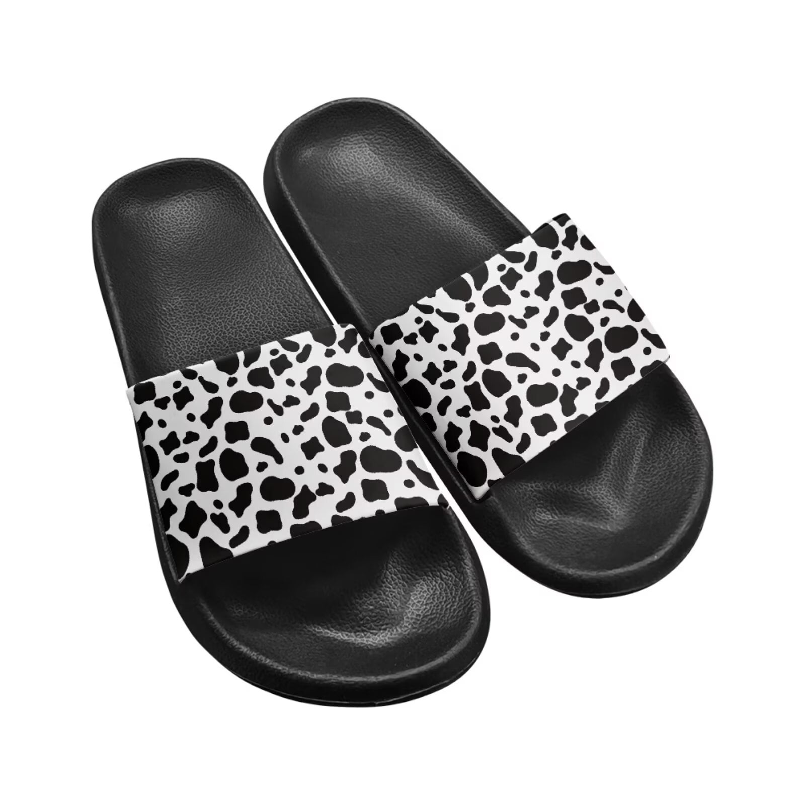 Psesaysky Adults Women's Milk Cow Print Slippers Summer Beach Slide Sandals Anti-Slip ...
