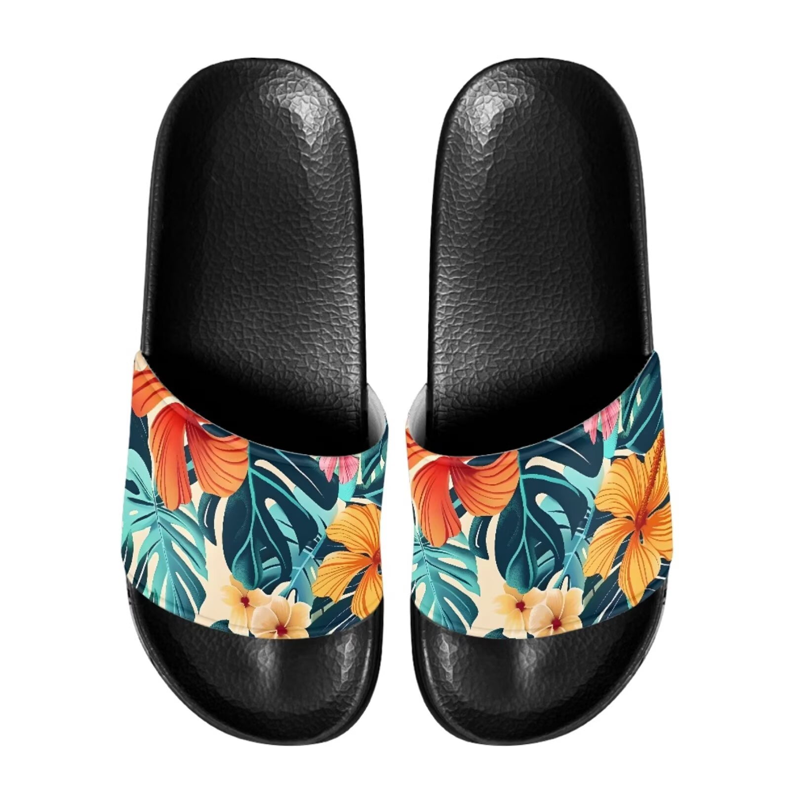 Psesaysky Beach Slide Sandals with Tropical Flowers for Men Boys ...