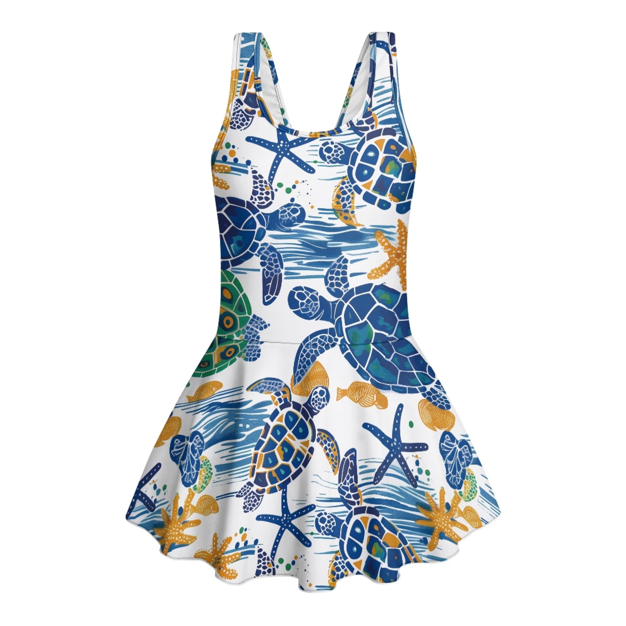 Psesaysky Big Girls One Piece Swimsuits Sea Turtle Bathing Suit for ...