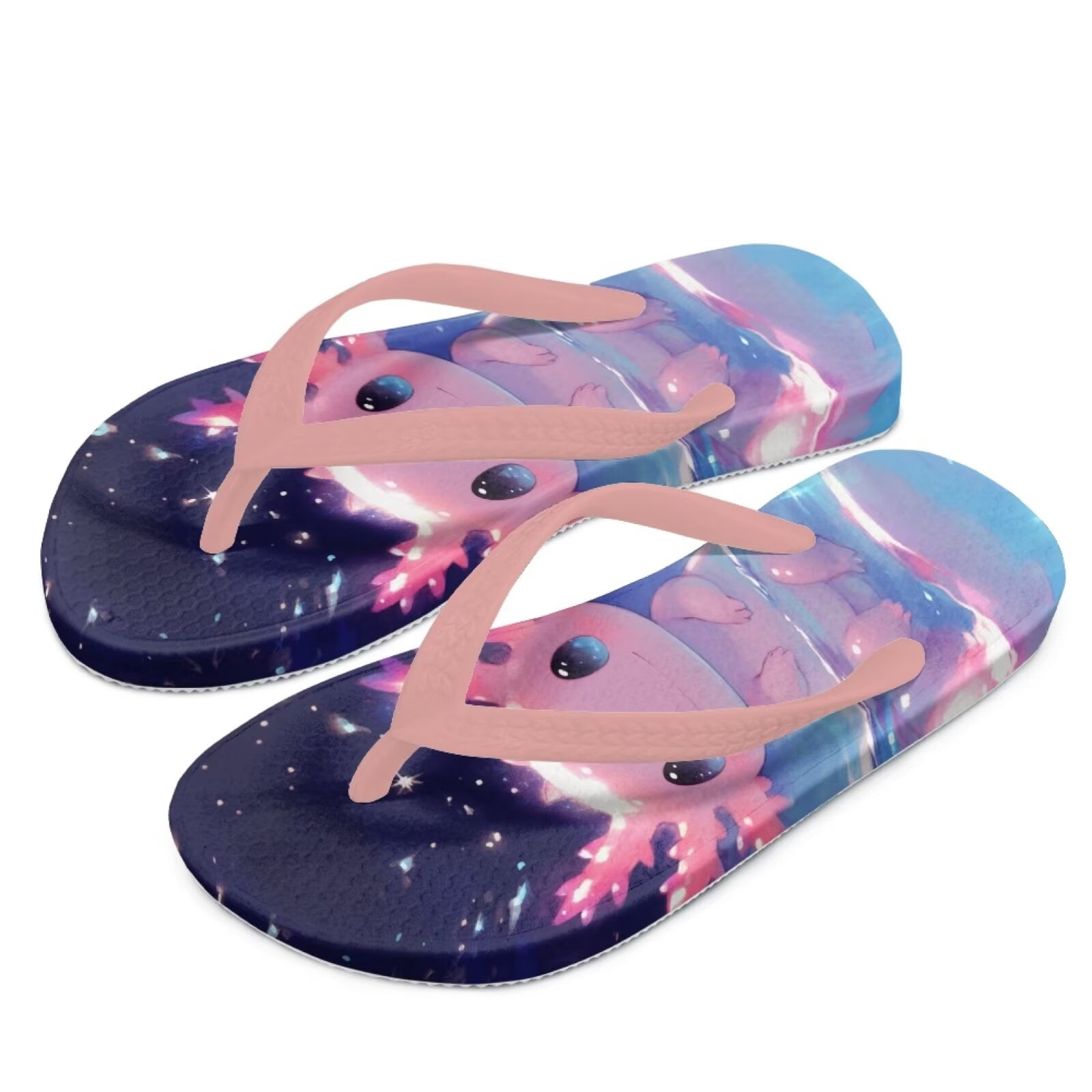 Psesaysky Boy Flips Flops for Kids Kawaii Axolotl Print Child Slip-on ...