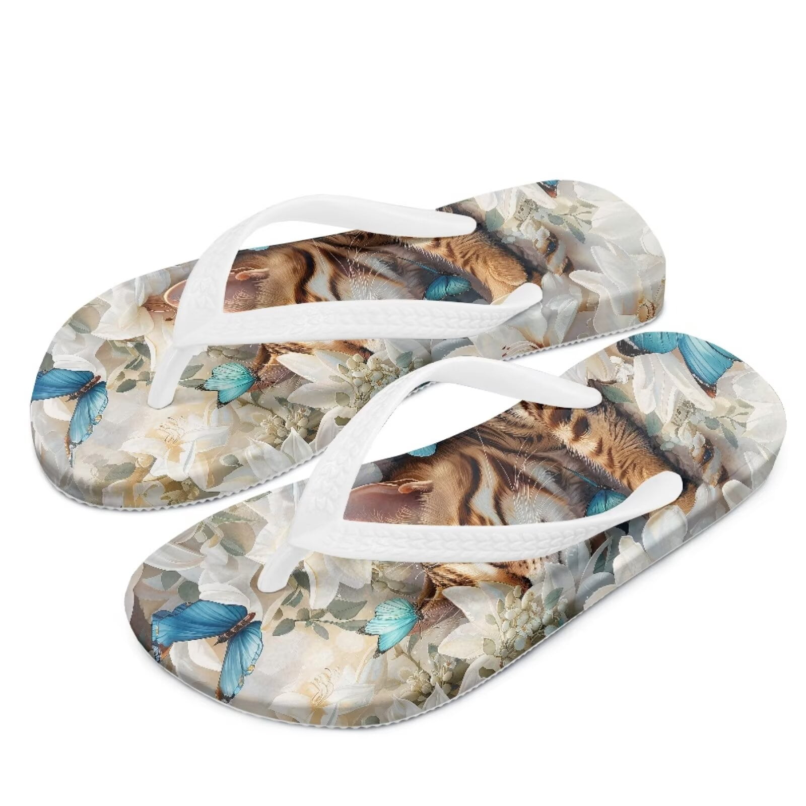 Psesaysky Boys Girls Flip Flops Sleeping Cat Print Child Summer Slip-on ...