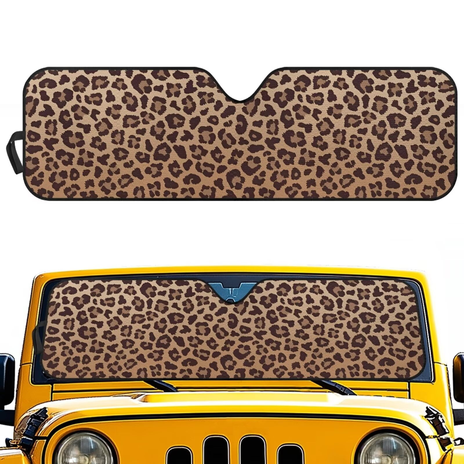 Psesaysky Brown Cheeth Print Universal Windshield Sun Shade for Car ...