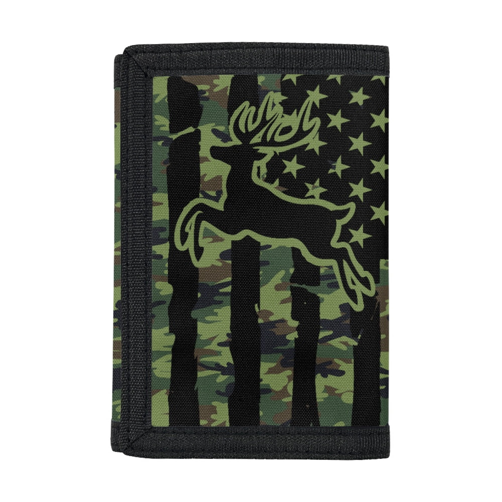 Psesaysky Camouflage Deer Flag Trifold Card Holder Wallet, Lightweight ...
