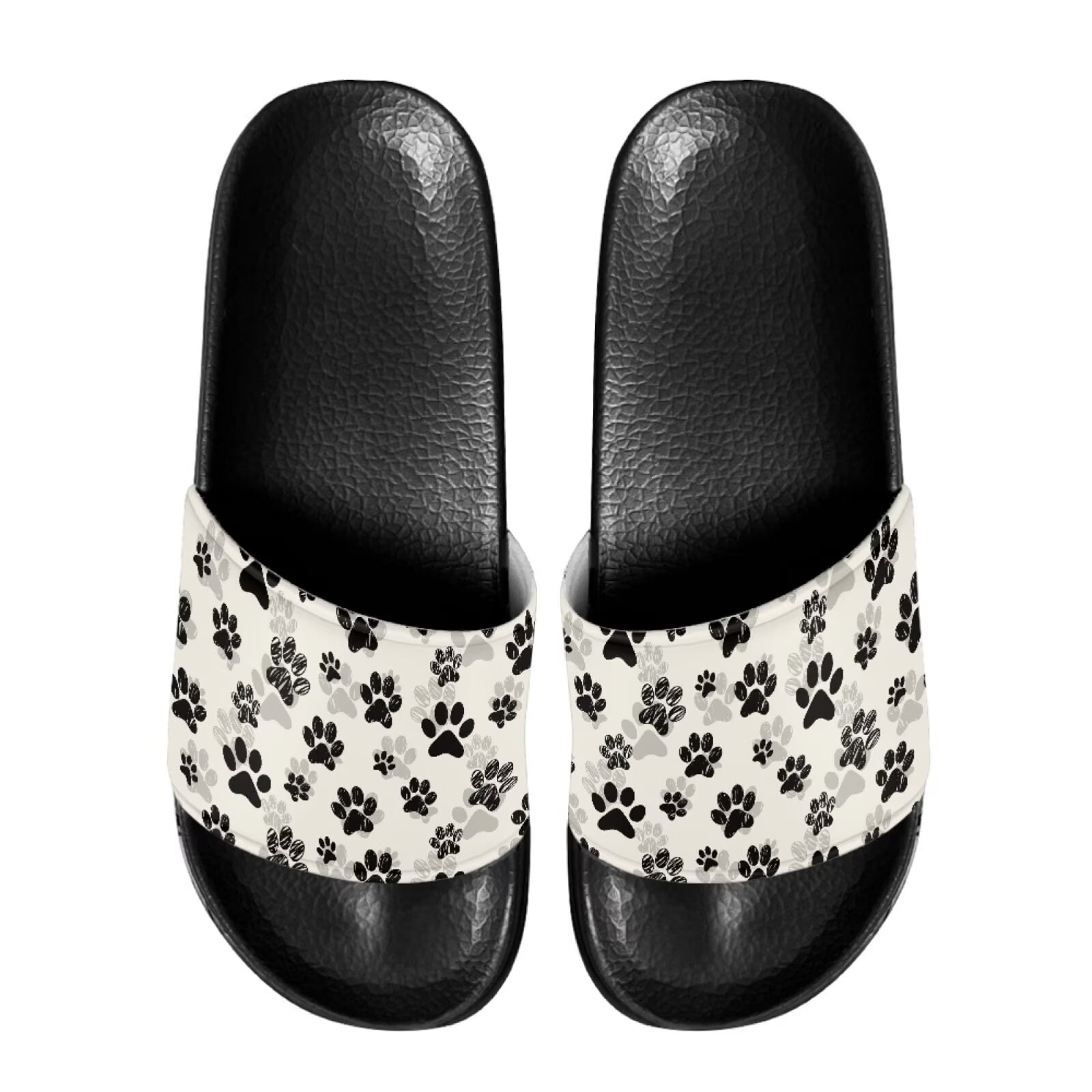 Psesaysky Cats Paw Pattern Slide Sandals for Women Big Girls Soft ...