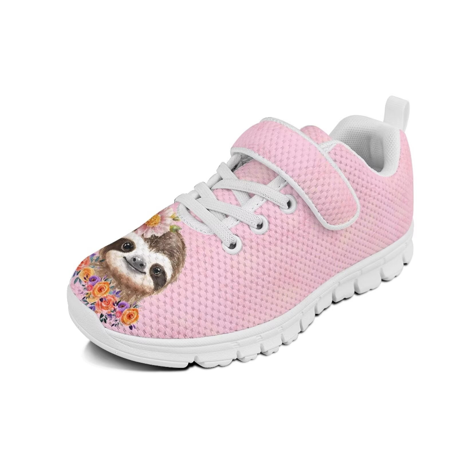 Psesaysky Children's Velcro Sneakers for School Cartoon Sloth Printed ...