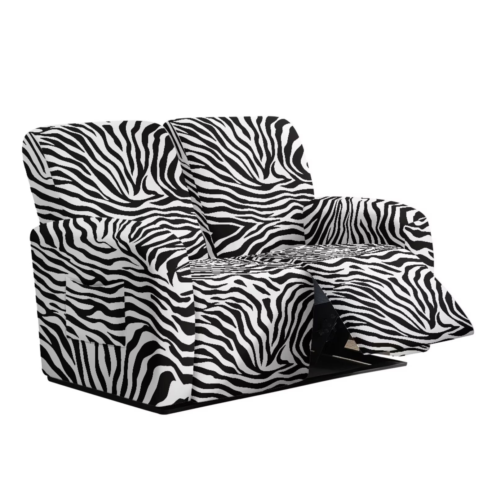Psesaysky Classic Zebra Print No Slip Bottom Reclining Middle Console ...