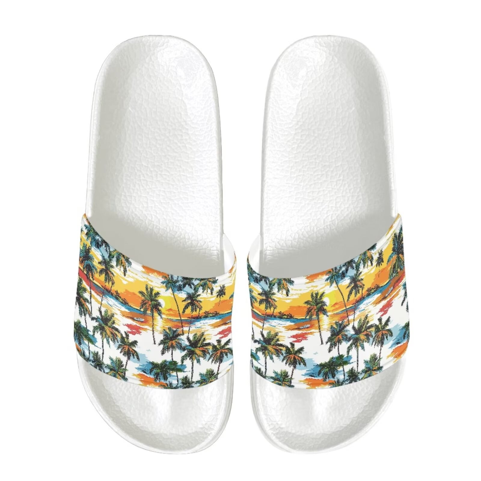 Psesaysky Coconut Tee Beach Sandals Summer Slide Sandals for Men Boys ...