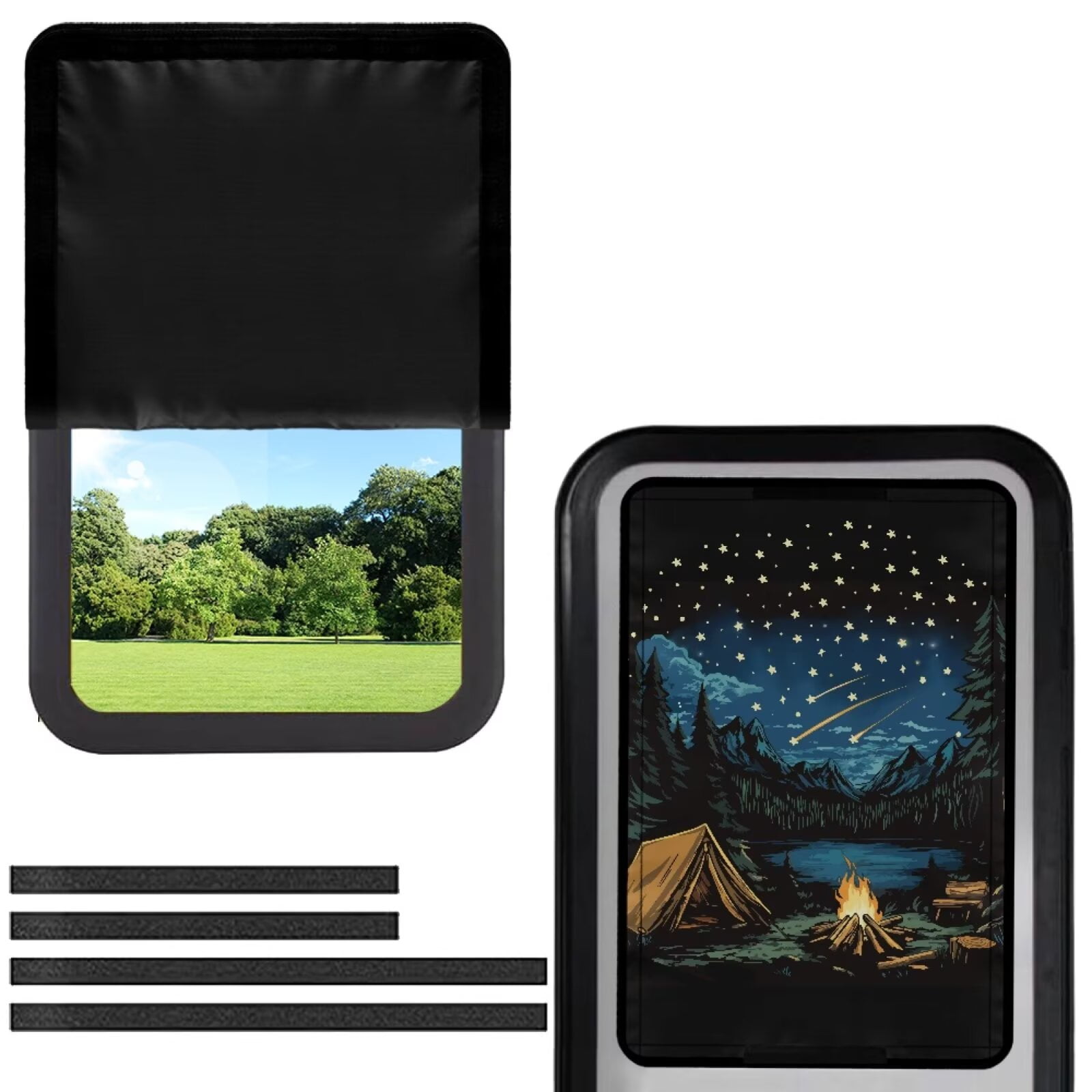Psesaysky Forest Camping Meteor RV Door Window Shade, Foldable RV ...